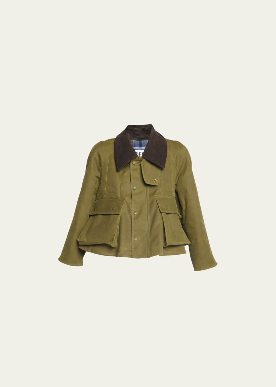 Loewe Short Trapeze Parka Jacket with Patch Pockets - Bergdorf Goodman