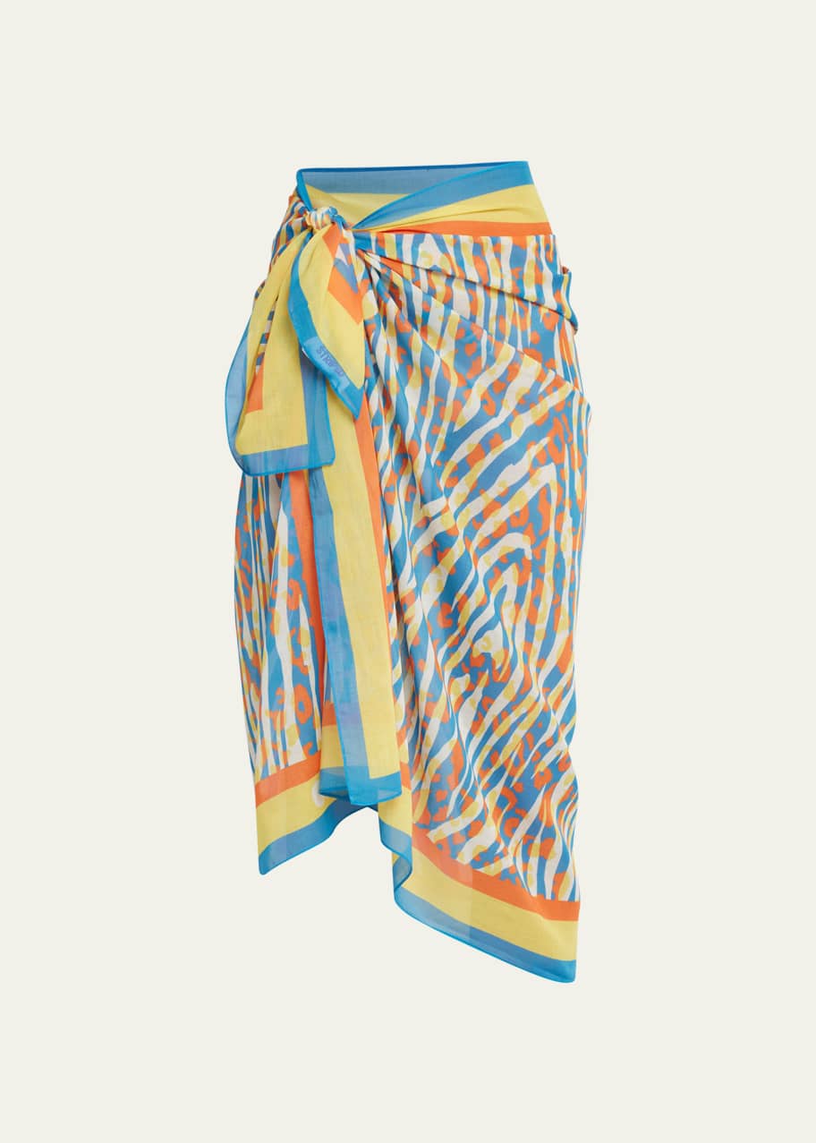 Solid and Striped The Pareo Leopard and Zebra-Print Coverup - Bergdorf ...