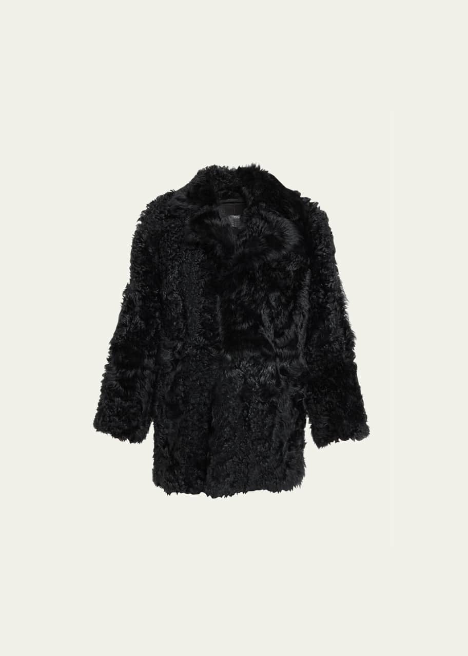 Nili Lotan Men's Otis Curly Lamb Peacoat - Bergdorf Goodman
