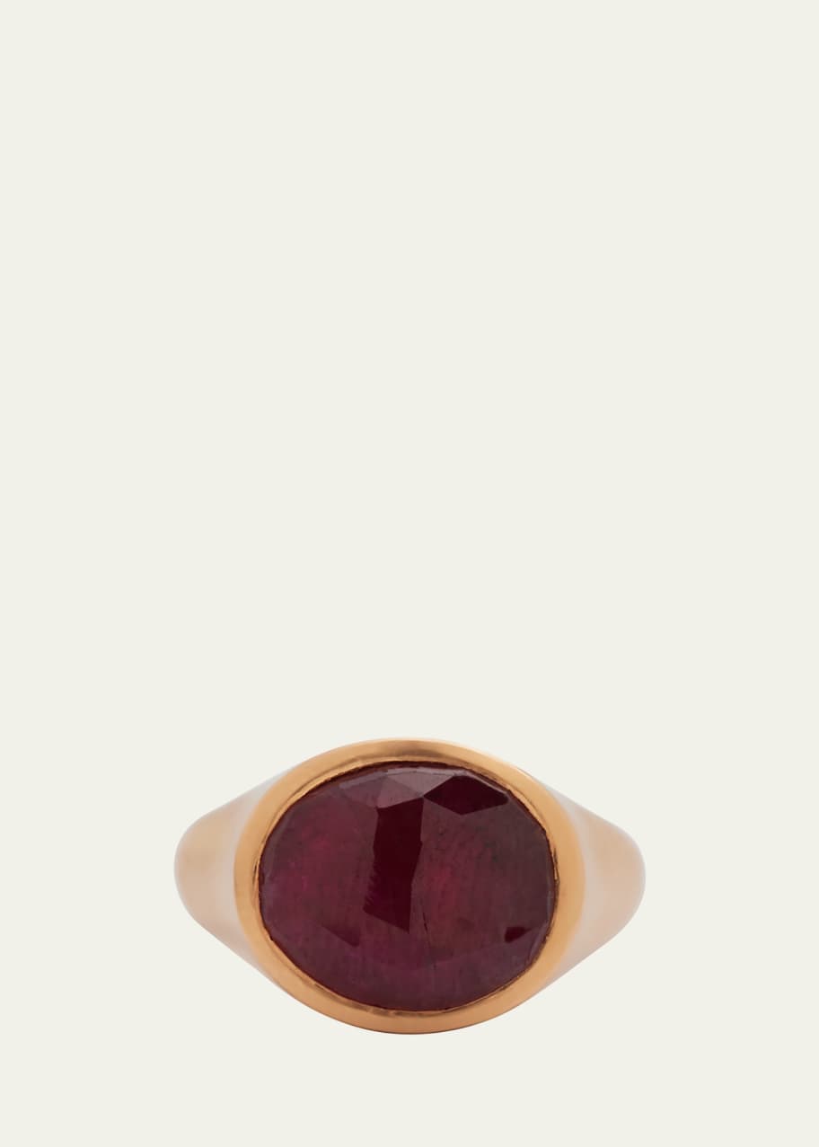Lois Sasson Design Men's 18K Rose Gold Ruby Solitaire Ring - Bergdorf ...