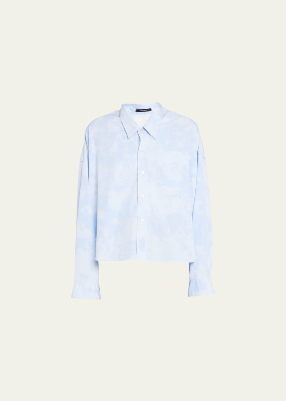 R13 Cropped Drop-Neck Shirt - Bergdorf Goodman