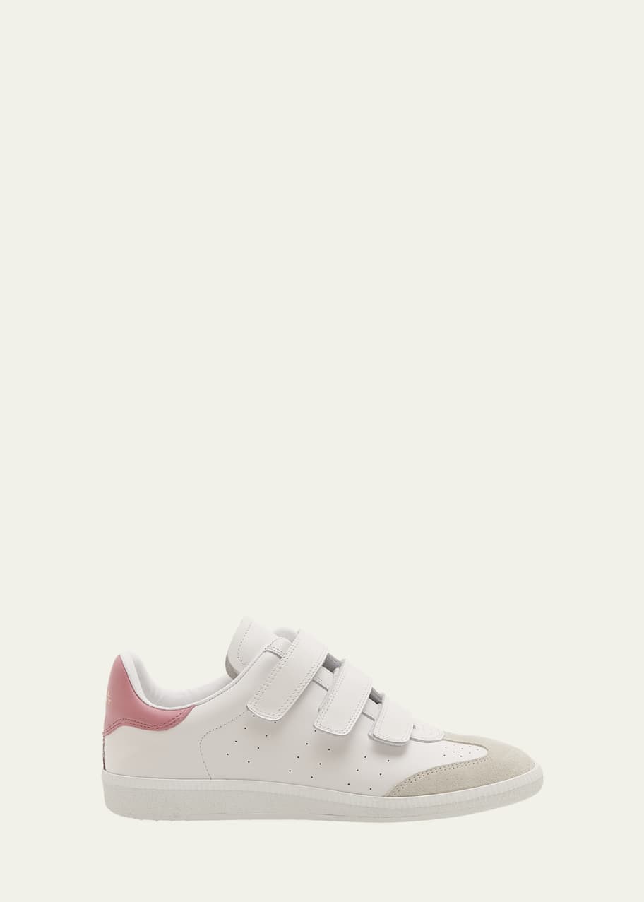 Isabel Marant Beth Grip-Strap Leather Low-Top Sneakers - Bergdorf Goodman