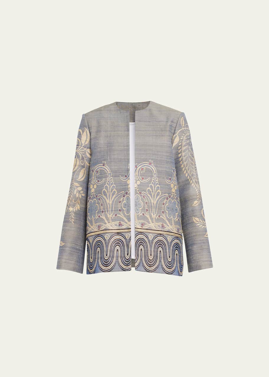 Adam Lippes Siwa Tapestry Jacquard Car Coat - Bergdorf Goodman
