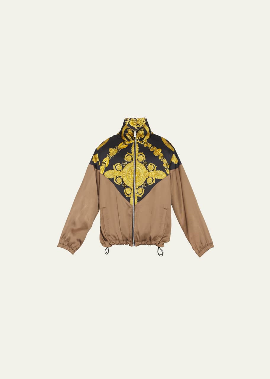 Versace Men's Barocco V-Panel Track Jacket - Bergdorf Goodman