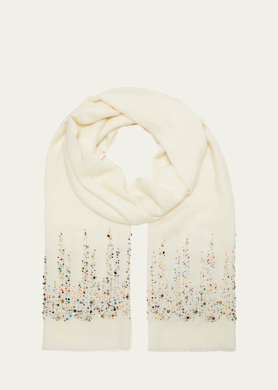 Janavi India Galaxy Merino Wool-Silk Scarf - Bergdorf Goodman