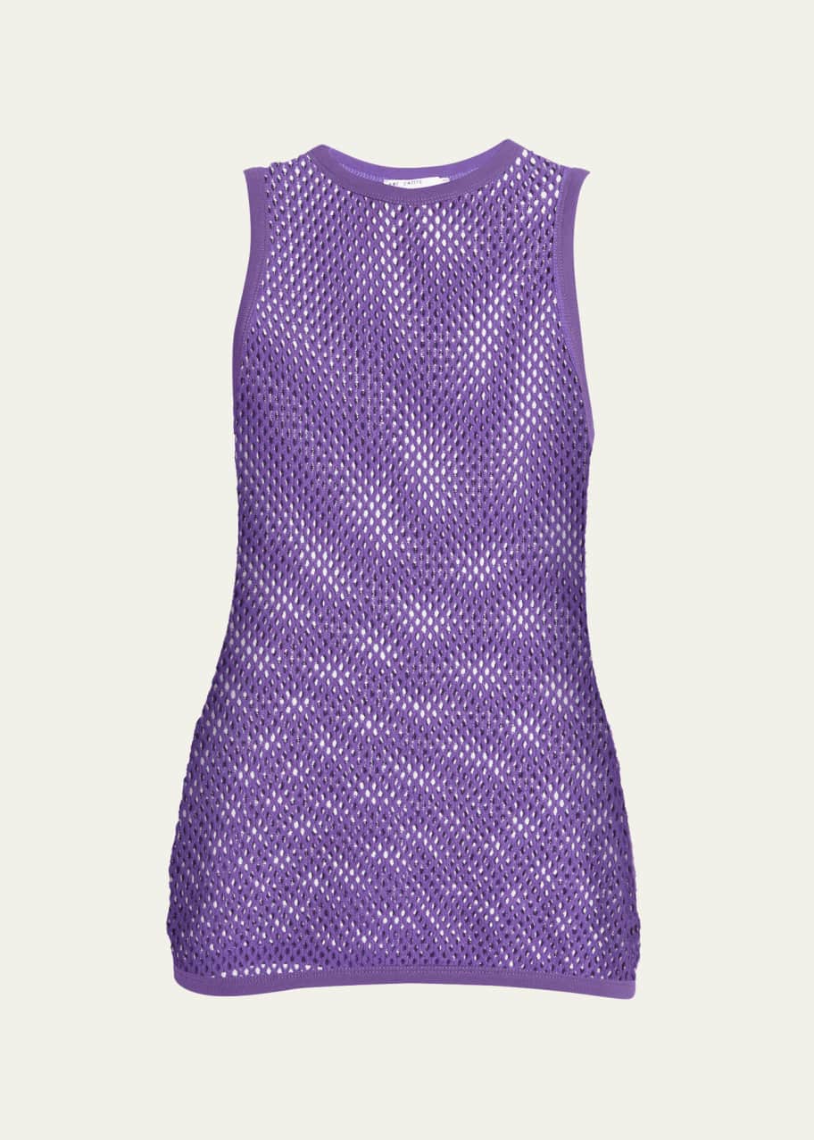 Ulla Johnson Abi Sleeveless Cotton Jersey Mesh Top - Bergdorf Goodman