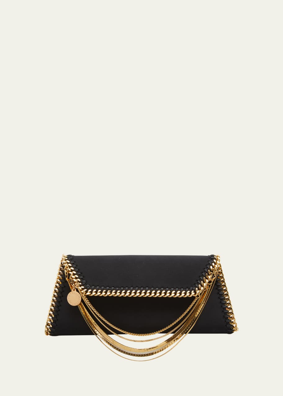 Stella McCartney Chain Pouch Satin Clutch Bag - Bergdorf Goodman