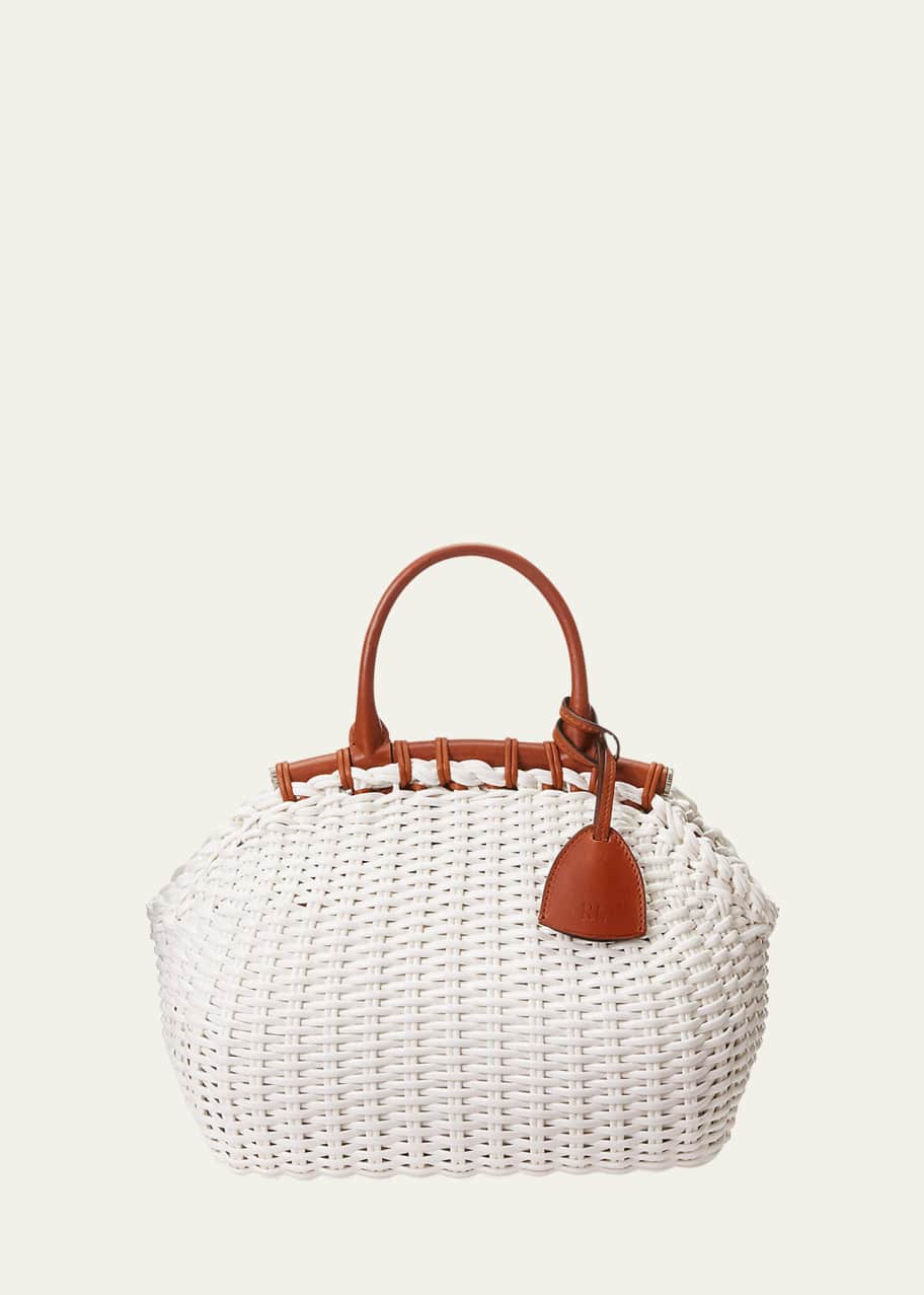 Ralph Lauren Collection Mini Wicker Basket Top-Handle Bag - Bergdorf ...