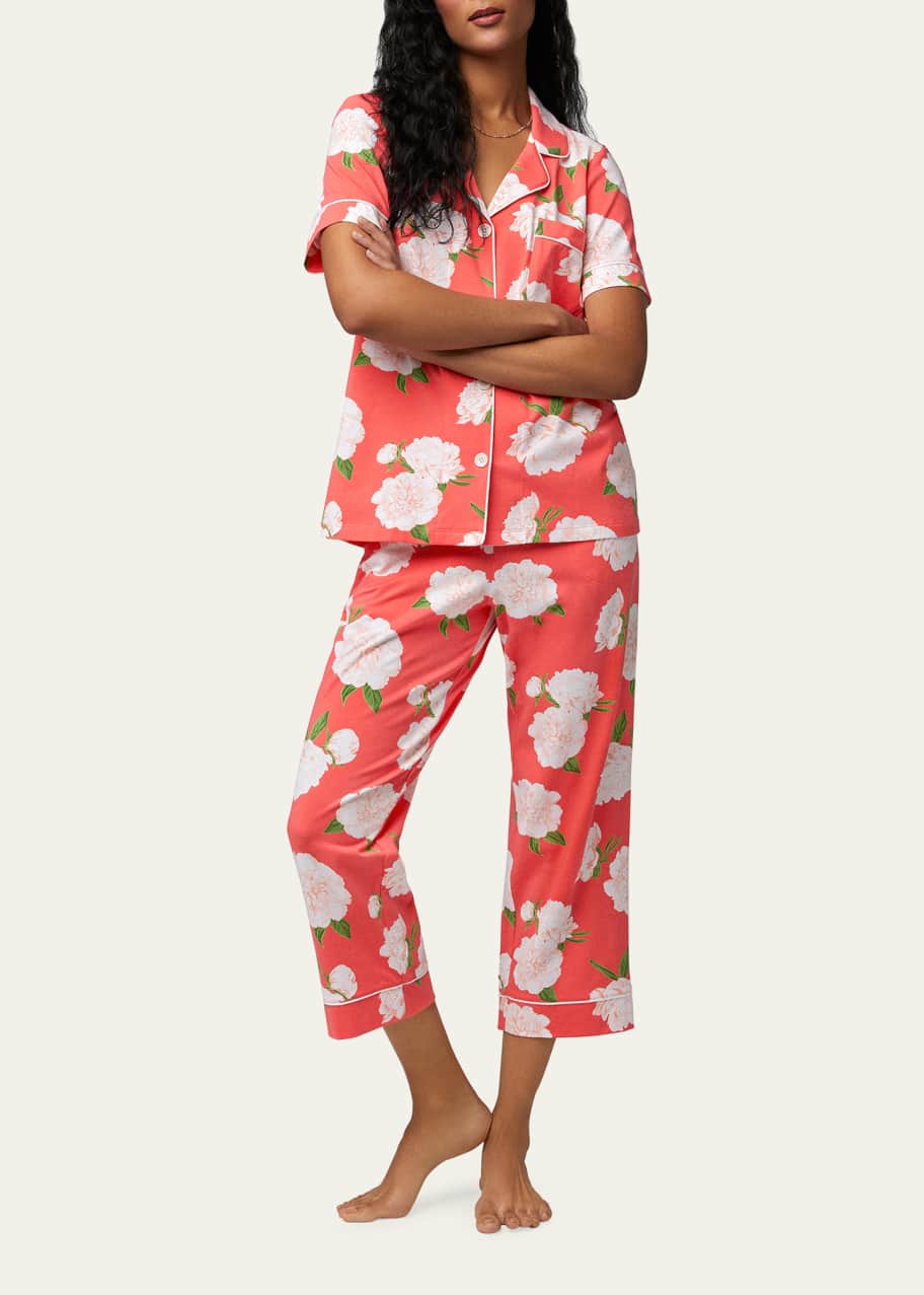 BedHead Pajamas Cropped Floral-Print Jersey Pajama Set - Bergdorf Goodman