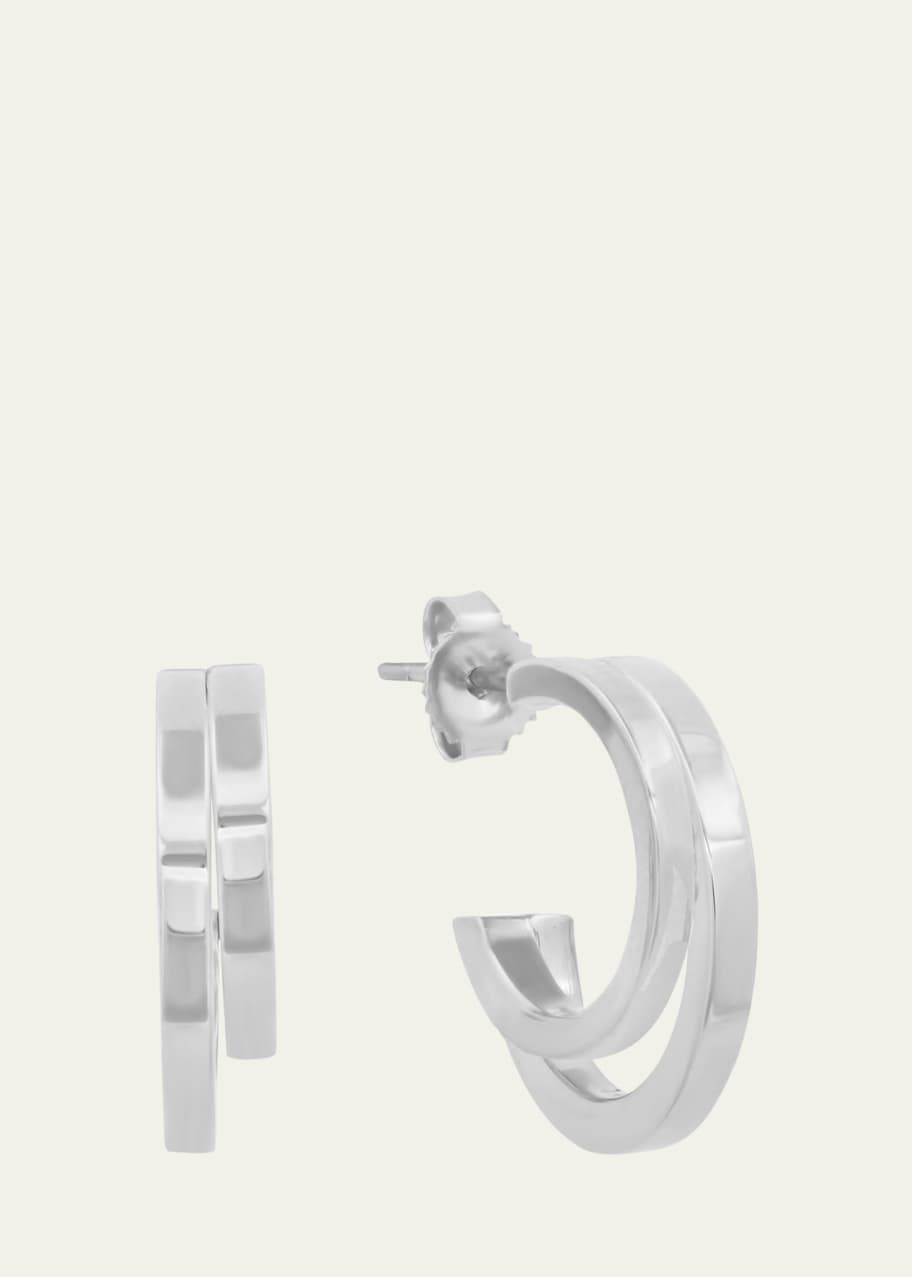 Jennifer Meyer White Gold Mini Double Hoop Earrings - Bergdorf Goodman