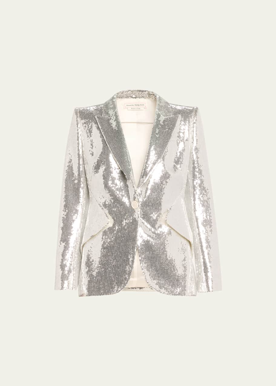 silver sequin jacket
