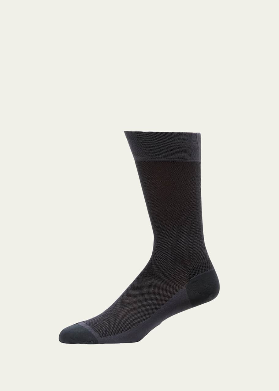 Marcoliani Men's Modal Pique Mid-Calf Socks - Bergdorf Goodman