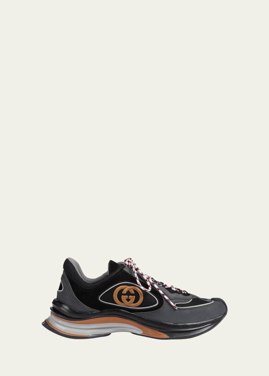 Gucci Men's Run Premium Mesh and Suede GG Runner Sneakers - Bergdorf ...