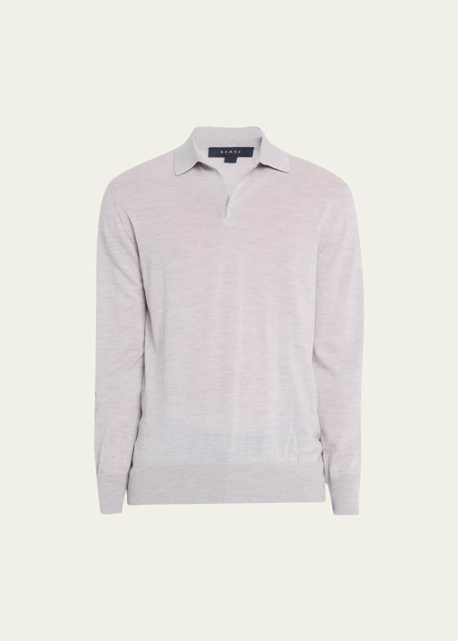 Sease Men's Lasca V-Neck Polo Sweater - Bergdorf Goodman