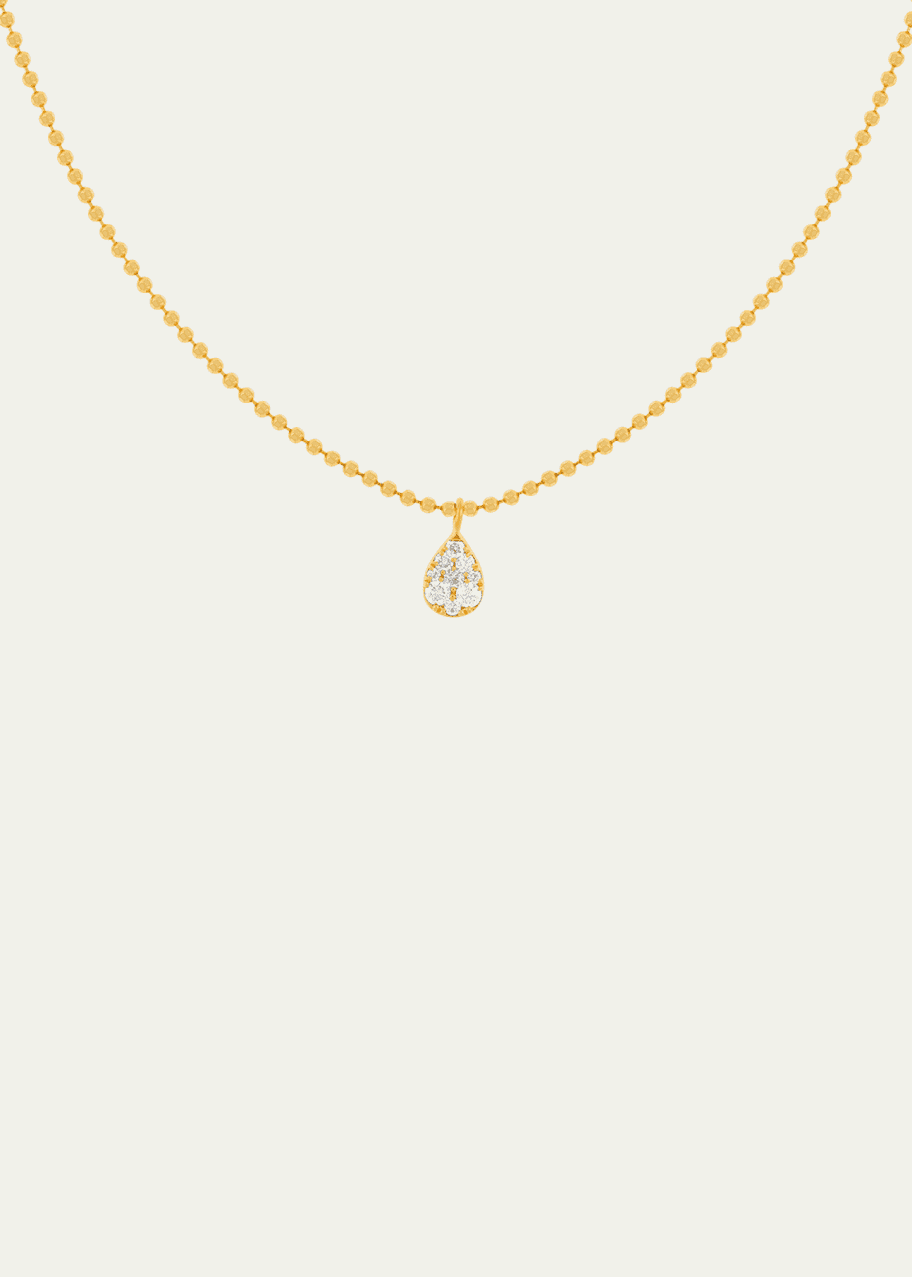EF Collection 14k Gold Diamond Teardrop Necklace - Bergdorf Goodman
