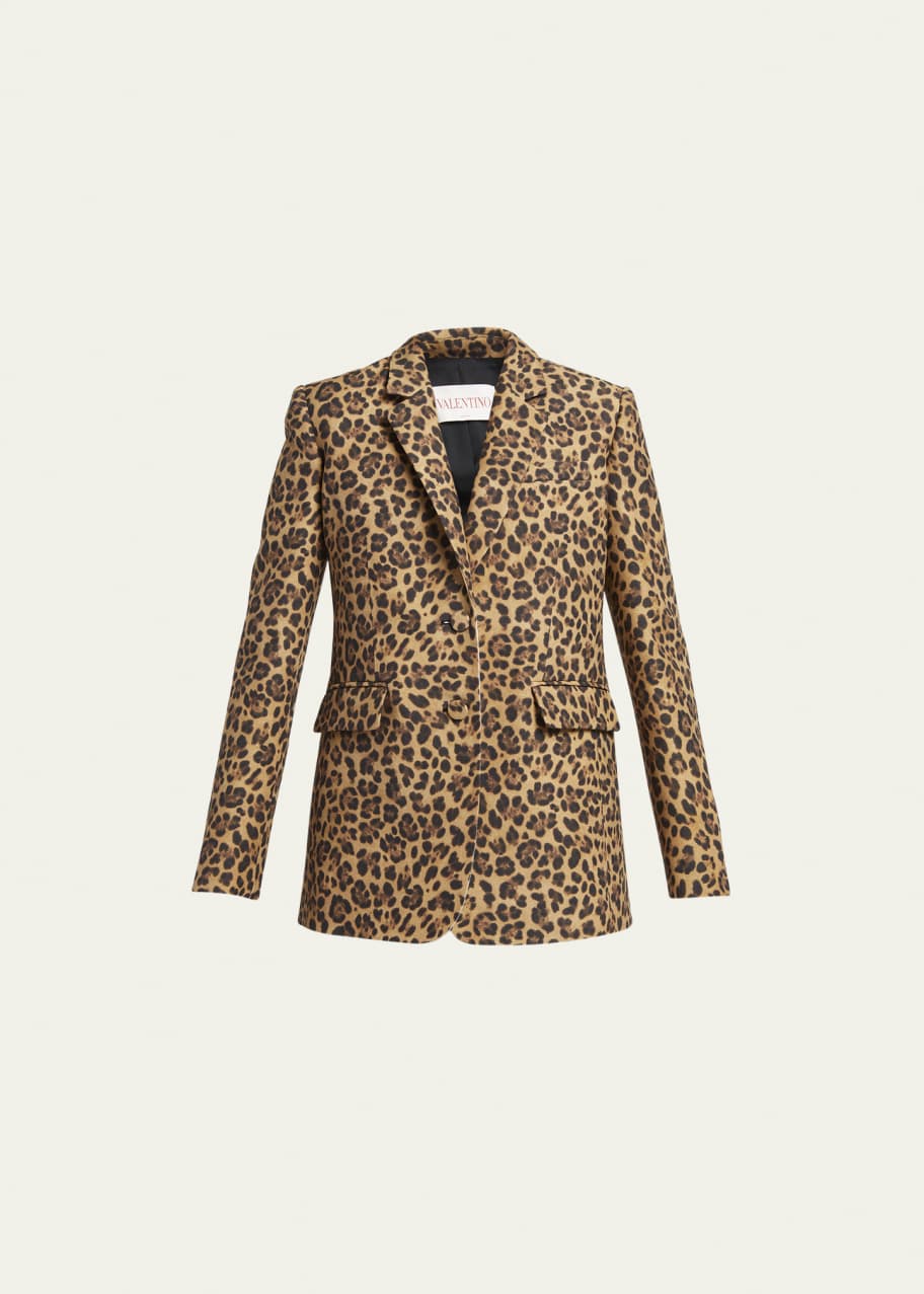leopard print blazer jacket