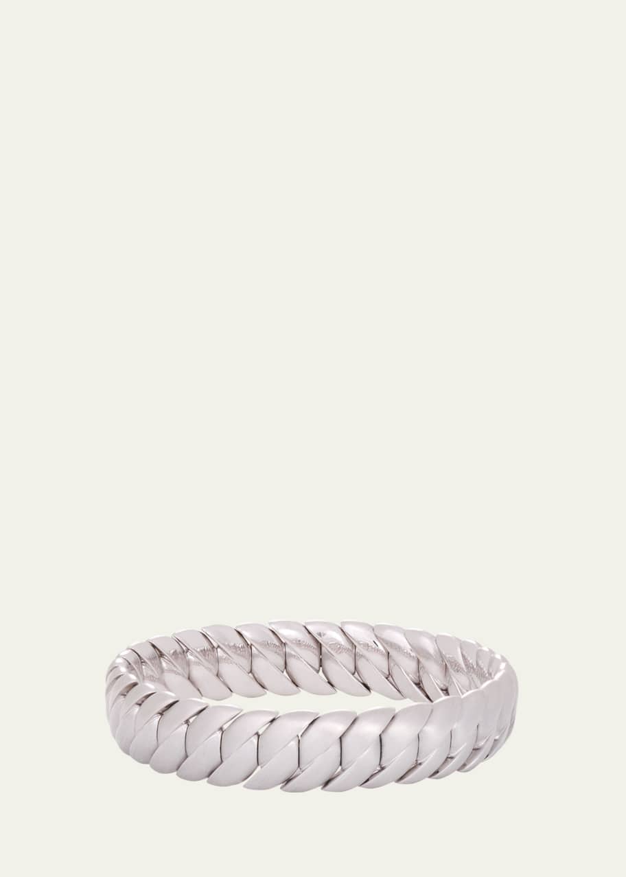 Sidney Garber Matte 18K White Gold Wave Bracelet - Bergdorf Goodman