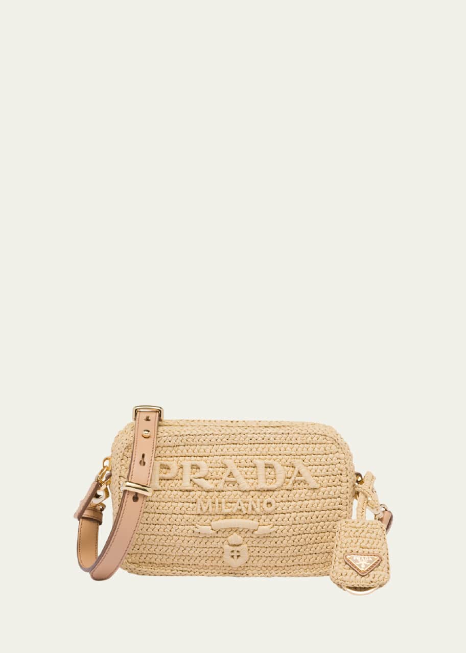 Prada Raffia Camera Crossbody Bag - Bergdorf Goodman