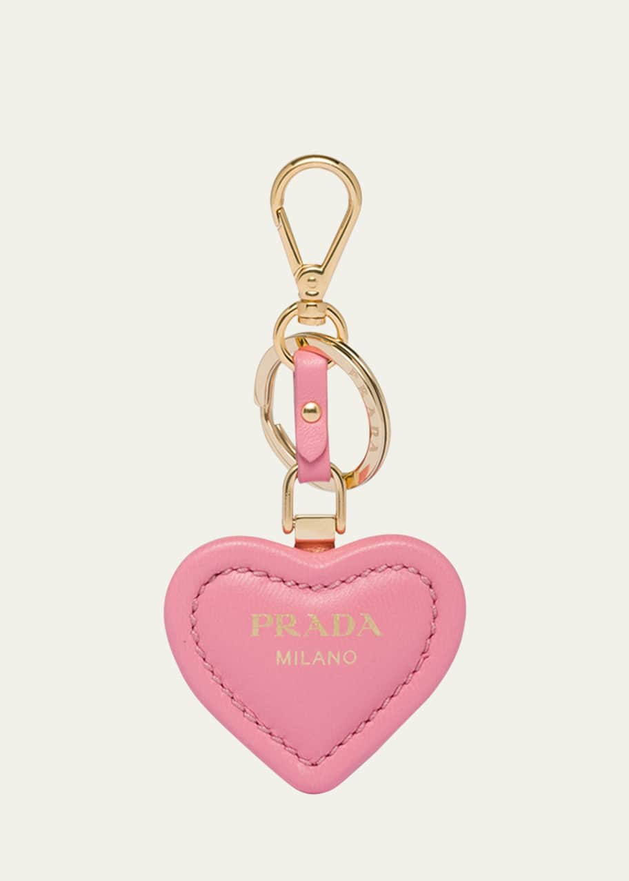 Prada Heart Leather Keychain - Bergdorf Goodman