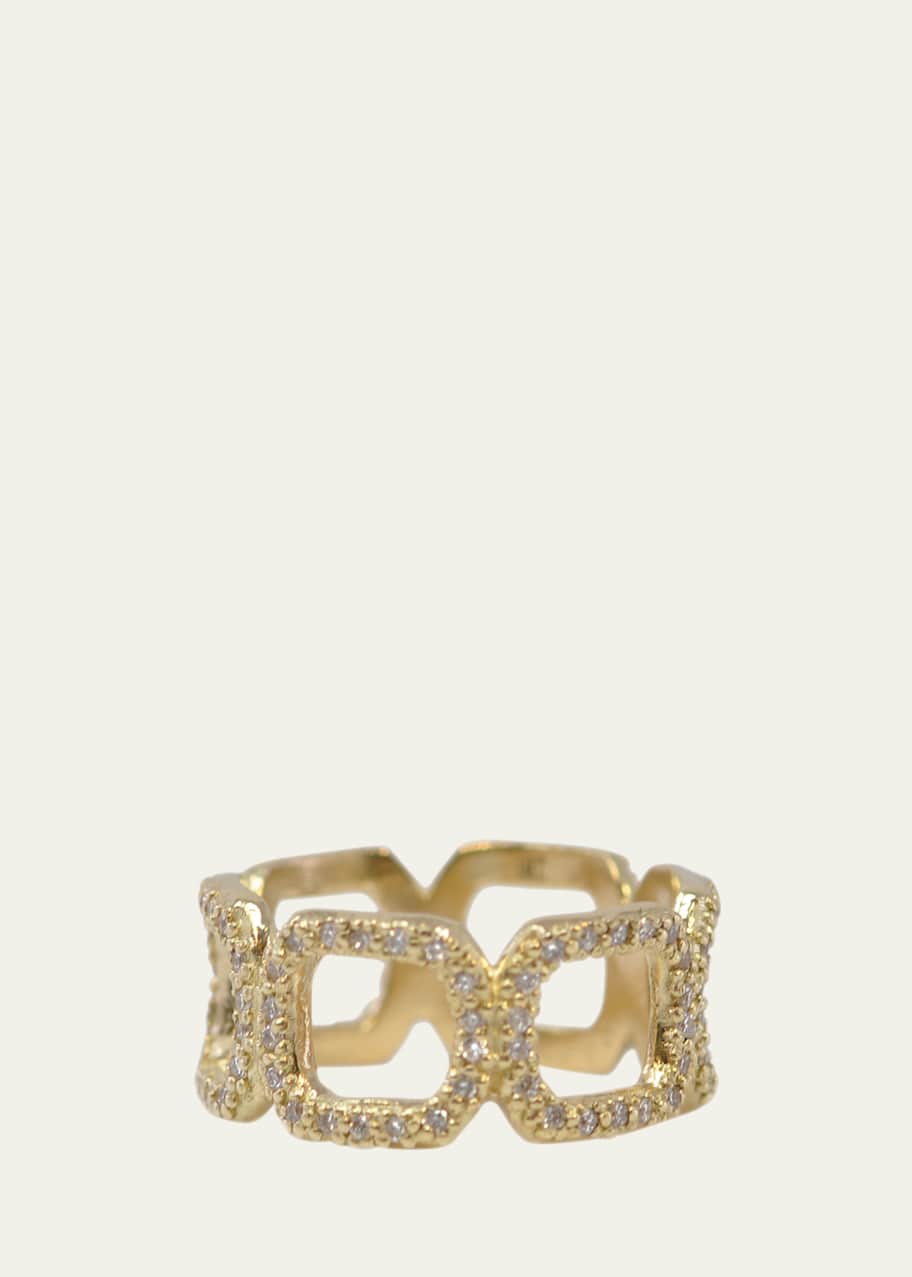 Armenta 18k Yellow Gold Diamond Paperclip Stack Ring - Bergdorf Goodman