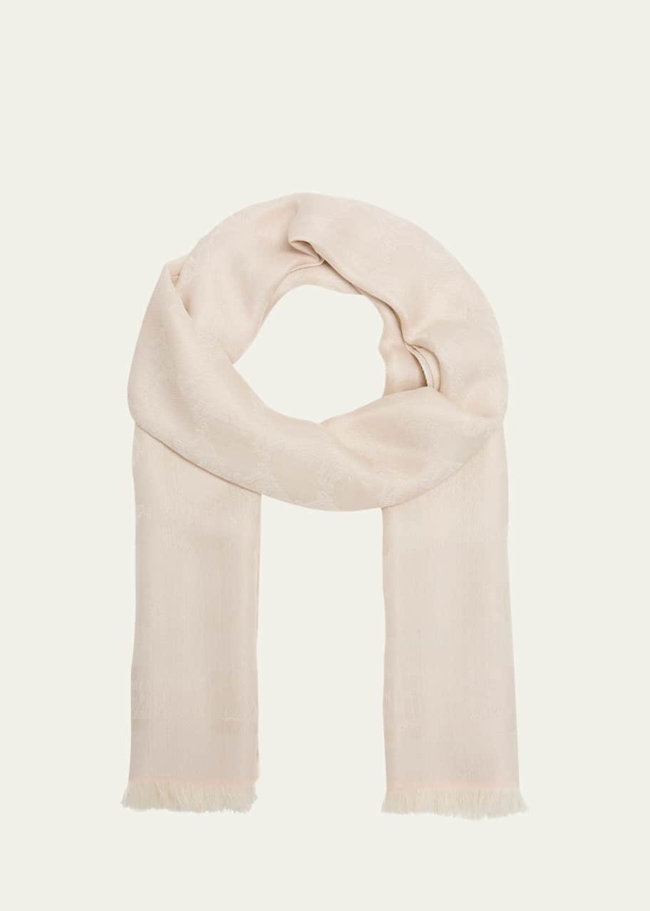 Max Mara Jacquard Wool-Blend Scarf - Bergdorf Goodman