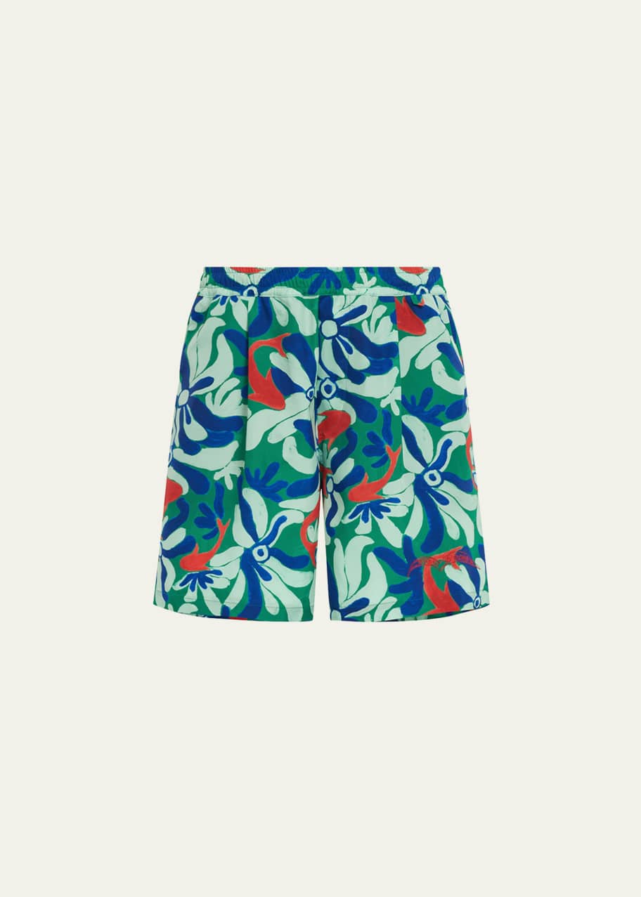 Marni x No Vacancy Inn Men's Chippy Fishes Swim Shorts - Bergdorf Goodman