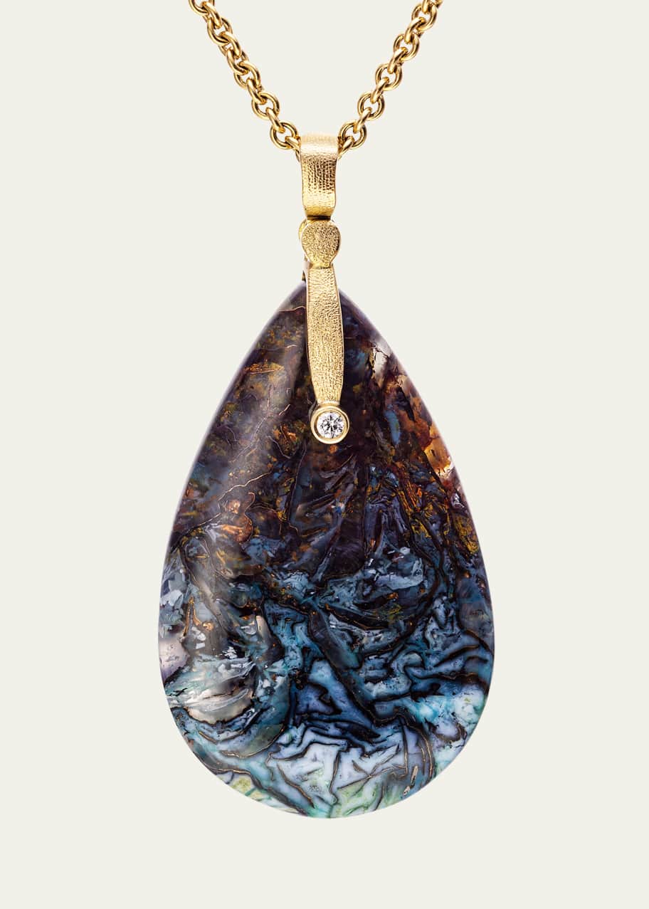 Alex Sepkus Sticks & Stones Chrysocolla Pendant with Diamond - Bergdorf ...