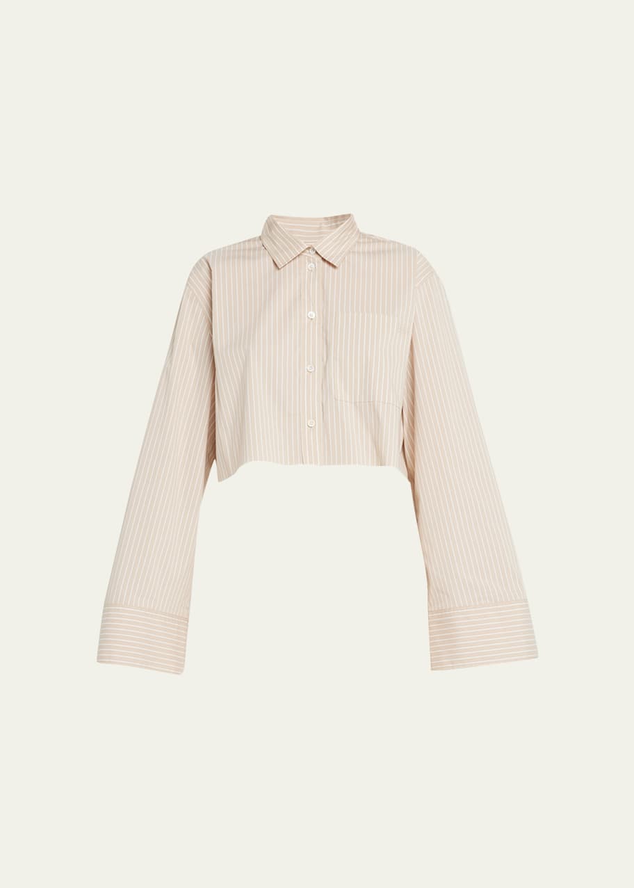 FRAME Cropped Wide Sleeve Shirt - Bergdorf Goodman
