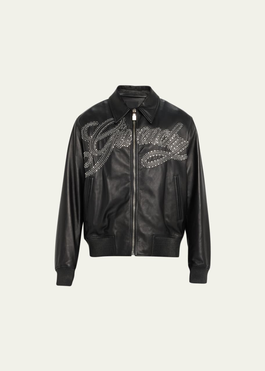 Givenchy Men's Studded Leather Varsity Jacket - Bergdorf Goodman