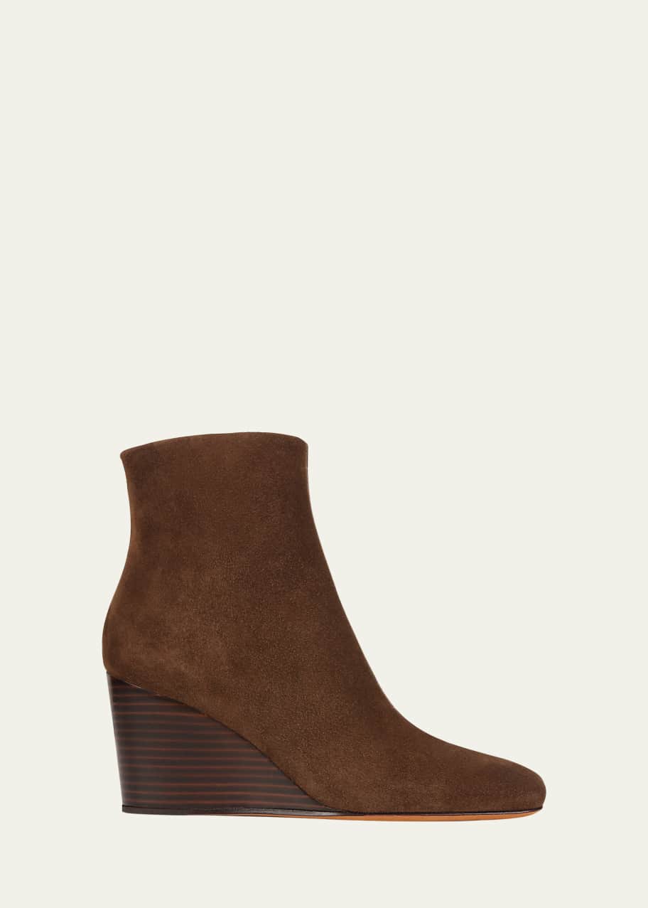 Vince Andy Suede Wedge Booties - Bergdorf Goodman