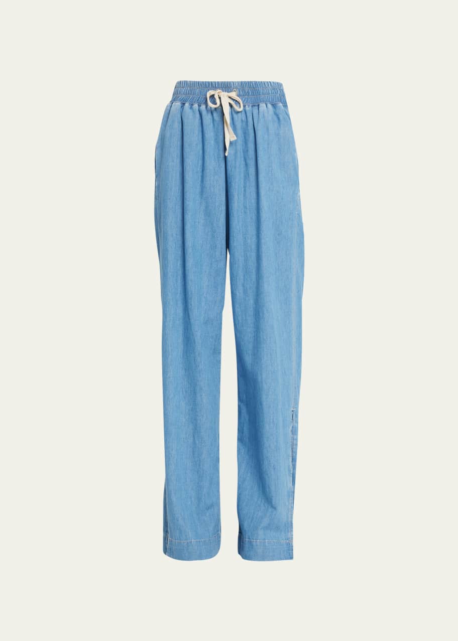 FRAME Drawstring Wide-Leg Lounge Pants - Bergdorf Goodman