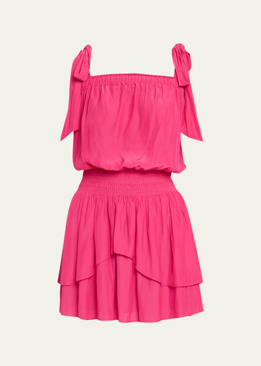 Ramy Brook Kira Shoulder-Tie A-Line Mini Dress - Bergdorf Goodman