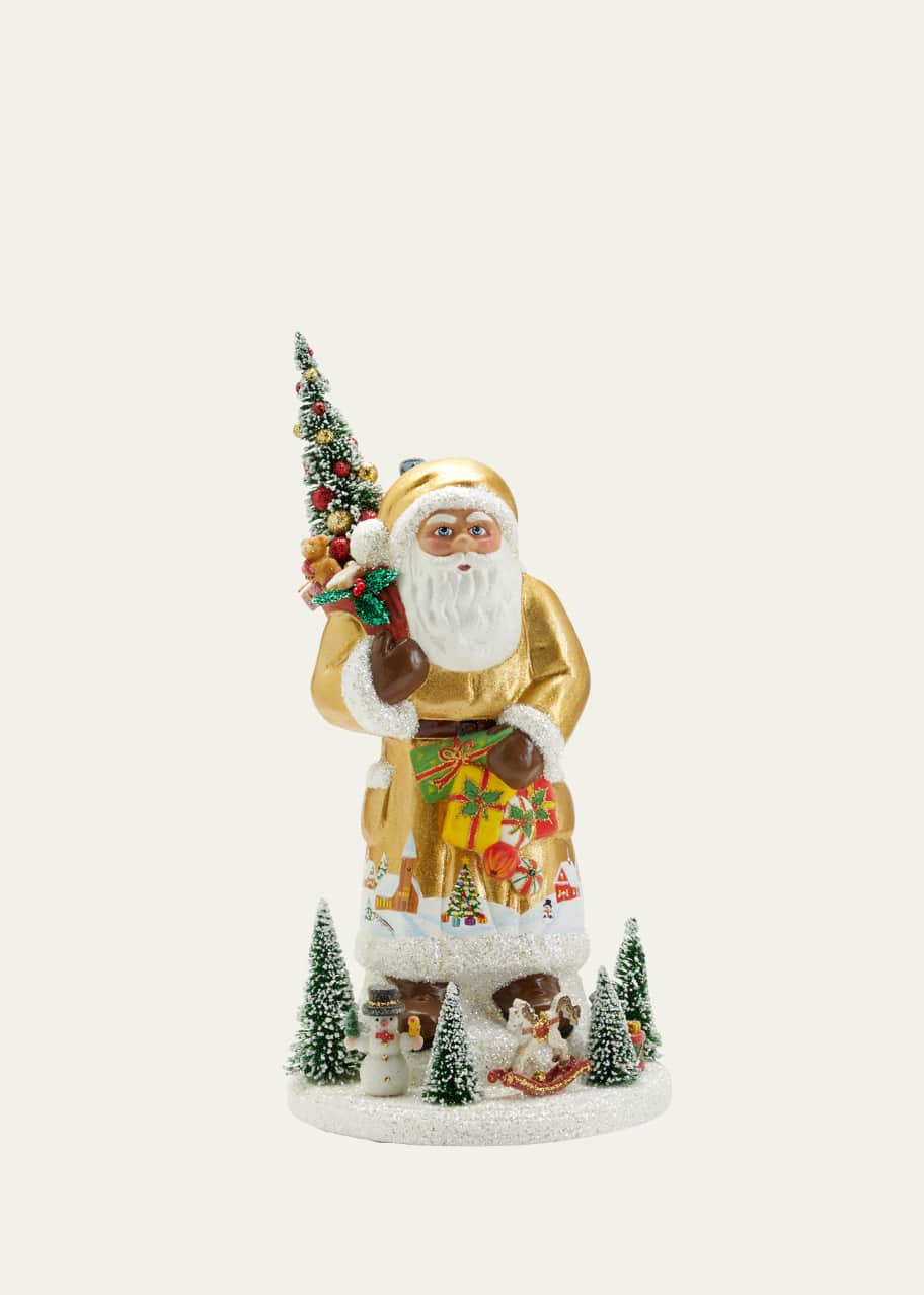 Ino Schaller Santa with Large Christmas Tree Scene Decoration ...
