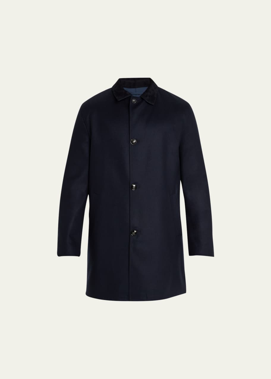Kiton Men's Reversible Cashmere Rain Coat - Bergdorf Goodman