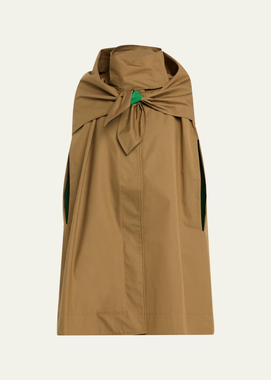 NACKIYE Lilibeth Scarf-Neck Cape Coat - Bergdorf Goodman