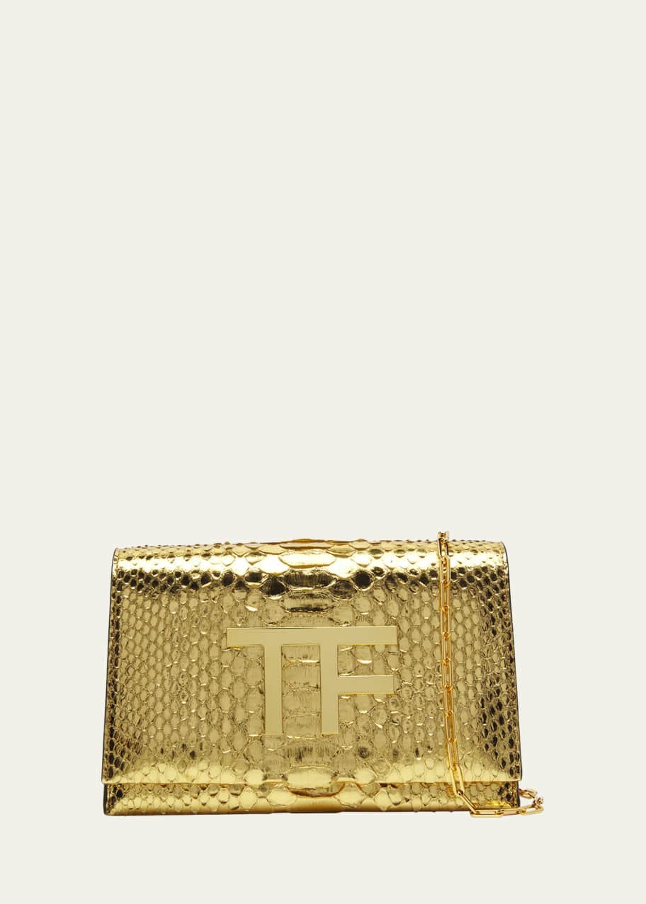 TOM FORD Disco Metallic Python Chain Shoulder Bag - Bergdorf Goodman
