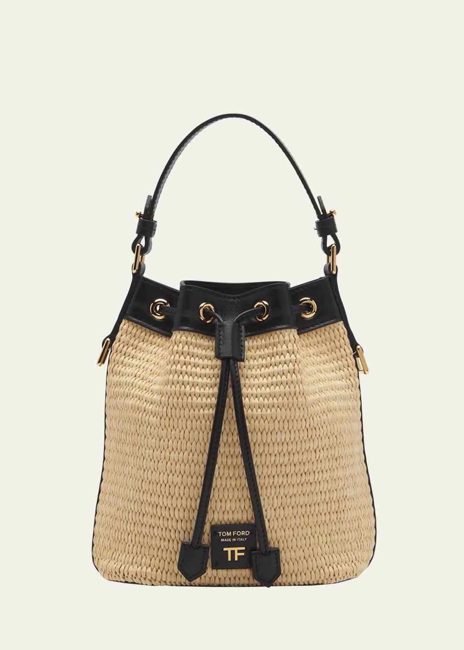 TOM FORD Disco Small Raffia Bucket Bag - Bergdorf Goodman