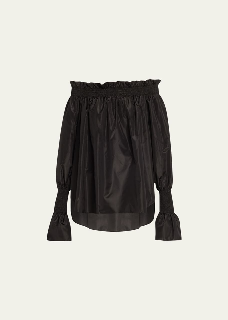 Adam Lippes Sade Silk Taffeta Off-Shoulder Top - Bergdorf Goodman