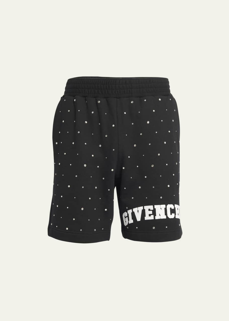 Givenchy Men's Studded Terry Sweat Shorts - Bergdorf Goodman