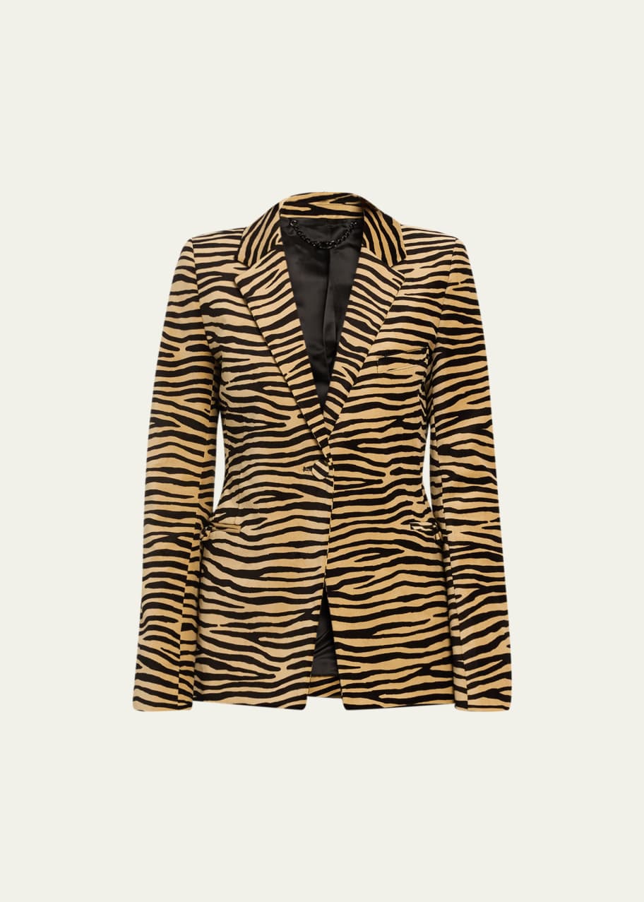 Rabanne Tiger Stripe-Print Tailored Blazer - Bergdorf Goodman