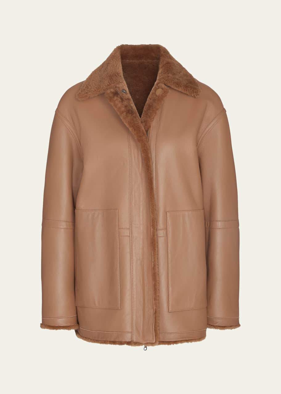 Vince Reversible Lamb Shearling Plush Jacket - Bergdorf Goodman