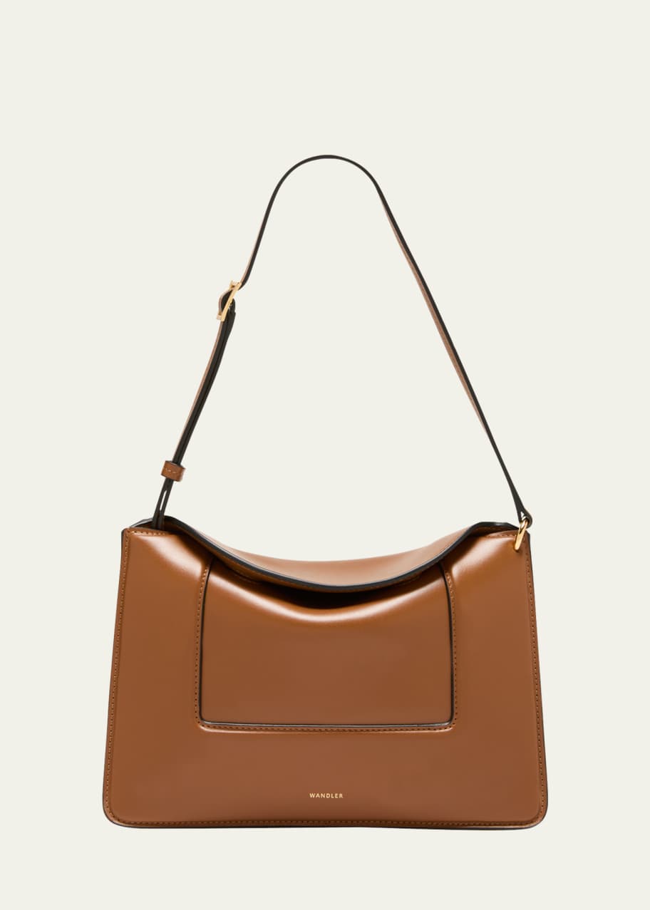 Wandler Penelope Fold-Over Flap Leather Shoulder Bag - Bergdorf Goodman