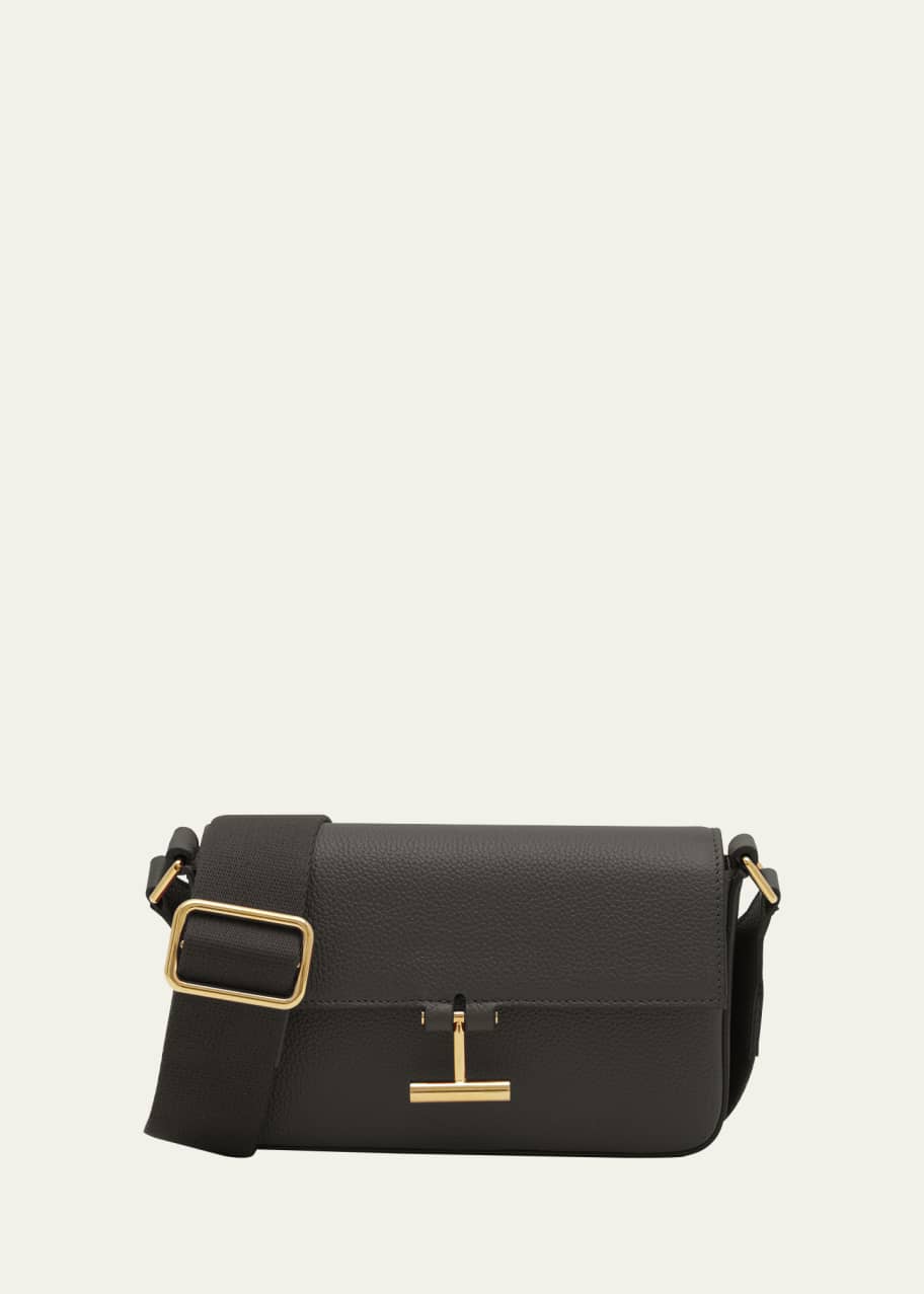 TOM FORD Tara Mini E/W Crossbosy in Grained Leather with Webbed Strap ...