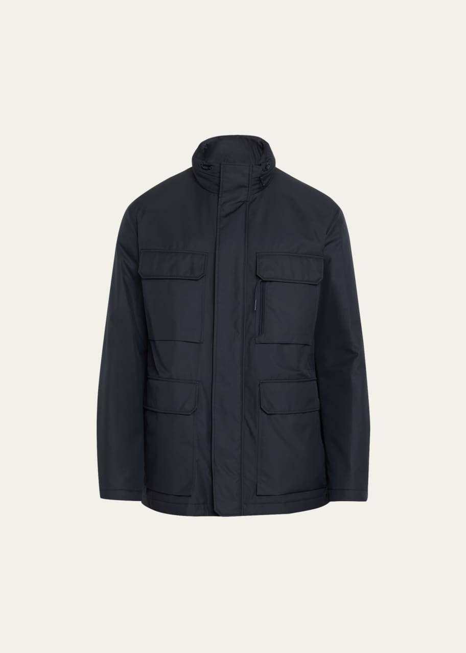 ZEGNA Men's Hidden-Zip Padded Field Jacket - Bergdorf Goodman