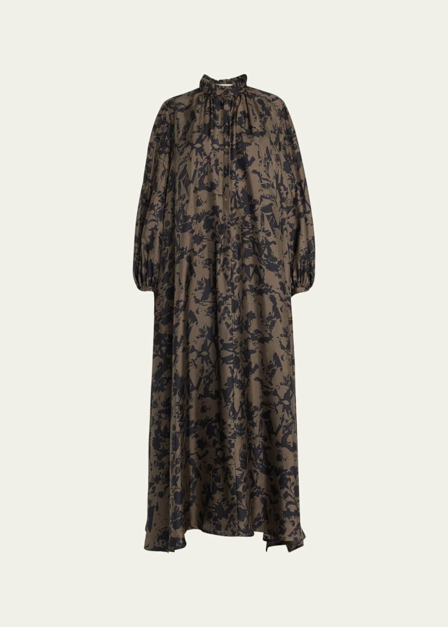 Max Mara Prosit Floral-Print Button-Front Maxi Dress - Bergdorf Goodman