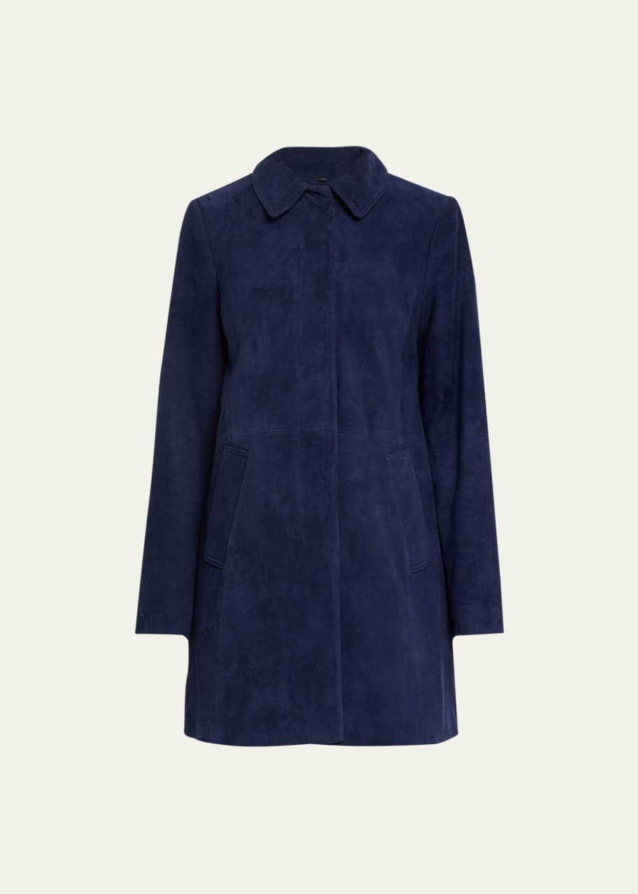 Kobi Halperin Karen Button-Down Paneled Suede Coat - Bergdorf Goodman