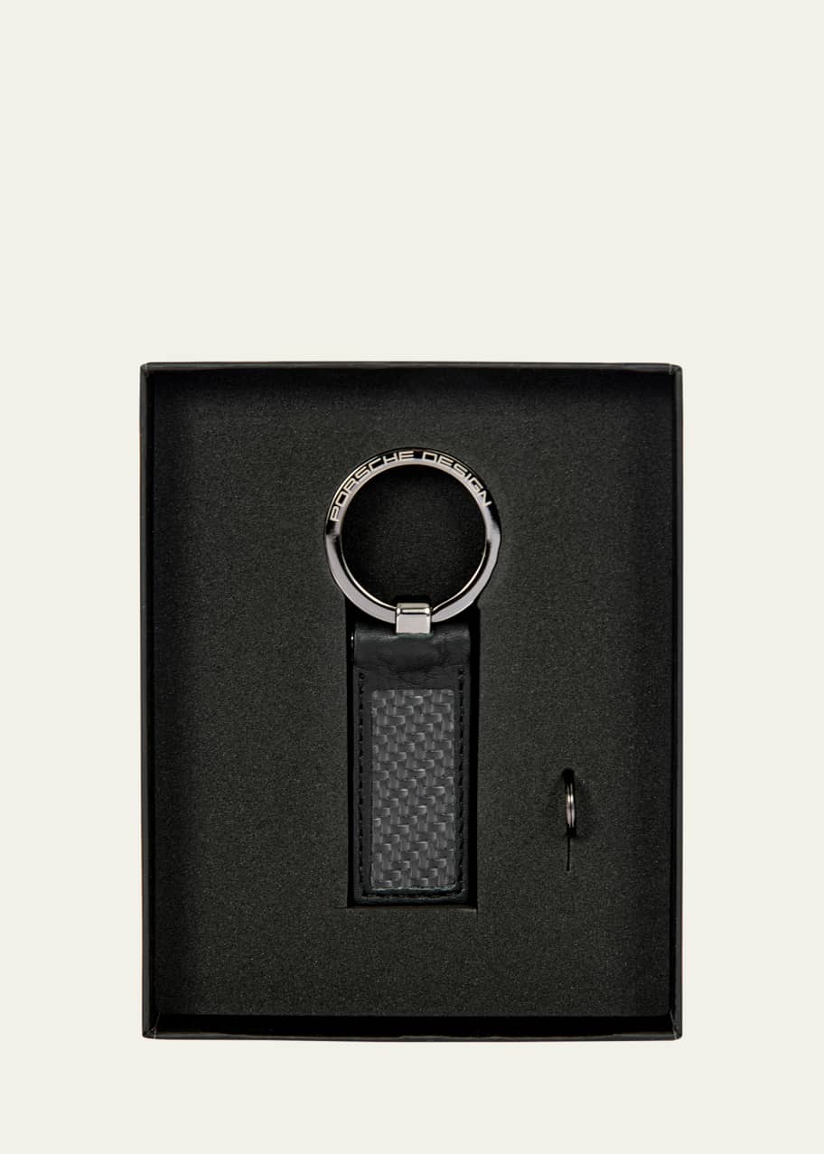 Porsche Design Men's PD Leather Carbon Fiber Keyring - Bergdorf Goodman