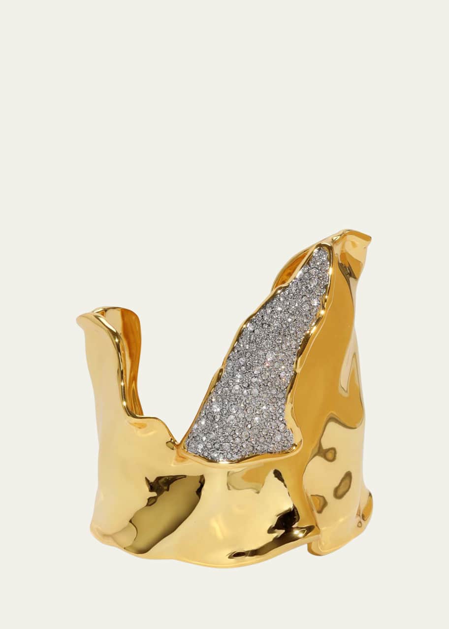 Alexis Bittar Solanales Crystal Folded Cuff Bracelet - Bergdorf Goodman