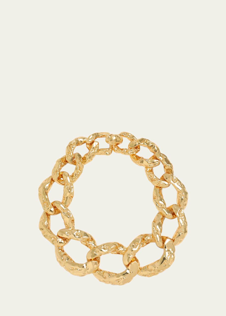 Alexis Bittar Brut Golden Curb Link Necklace - Bergdorf Goodman