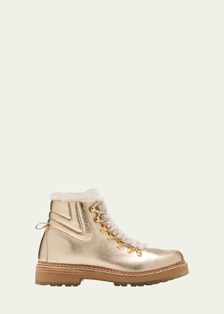 shearling walking boots